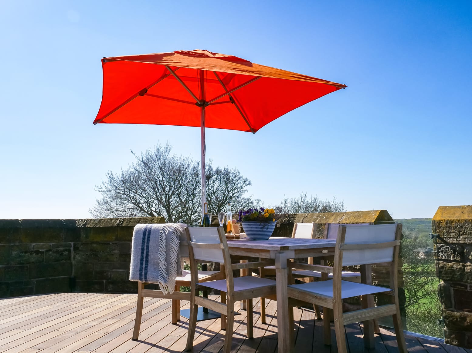 2m Square Cafe Series – Aluminium Parasol - Instashade