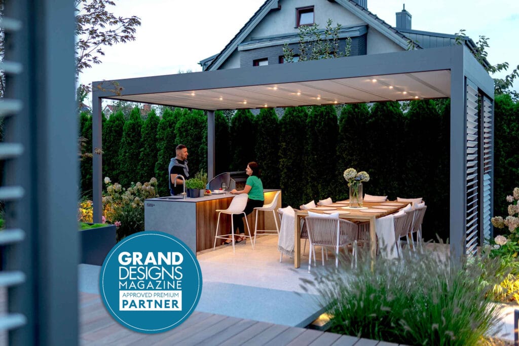 4m x 3m Rectangular Free Standing Cubic Retractable Roof Pergola ...