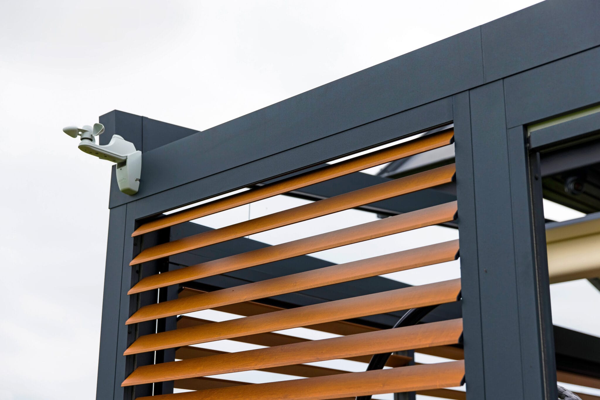 7m x 4m Rectangular Wall Mounted Elegancy Retractable Roof Pergola ...